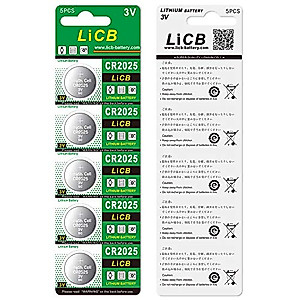 LiCB CR2025 3V Lithium Battery(10-Pack)