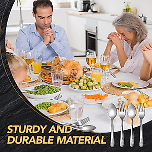 Yiyiring 300 Piece Forks and Spoons Silverware Set for 150 Stainless Steel Flatware Cutlery Set Heavy Duty Metal Spoons and Forks Set for Dinner Restaurant Home, Mirror Polished, Dishwasher Safe