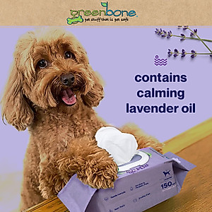 Greenbone Calming Dog Wipes - Lavender Scented - 150 Wipes