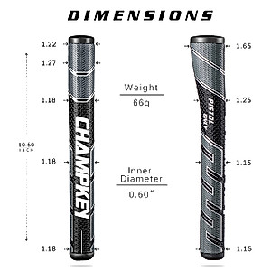 CHAMPKEY Premium Pistol Golf Putter Grip | Lightweight and Comfortable Golf Grips | Advanced Texture Control and High Feedback Golf Putter Grips(Gray, Standard)