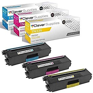 CS Compatible Toner Cartridge Replacement for Brother TN336 TN-336 TN336C TN336M TN336Y HL-L8250 L8350 L8350CDWT L8250CDN L8350CDW MFC-L8600 L8850 L8600CDW L8850CDW 3 Color Set