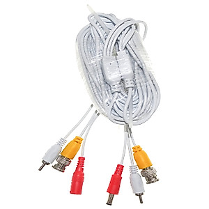 4 x 60ft Security Camera BNC Cable,Video Audio with Power for CCTV Camera Installation,Pre-Made All in one Siamese coaxial Plug Ready