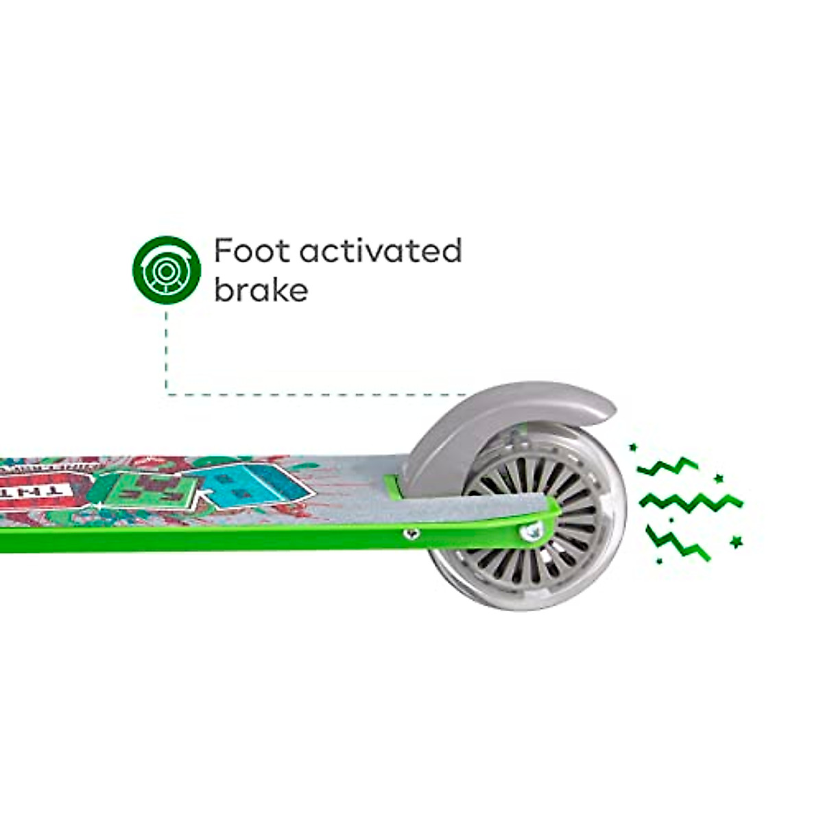 Minecraft 2 Wheel Kick Scooter for Kids - Easy & Portable Fold-N-Carry Design, Ultra-Lightweight, Comfortable & Safe, Durable & Easy to Ride, Minecraft Green