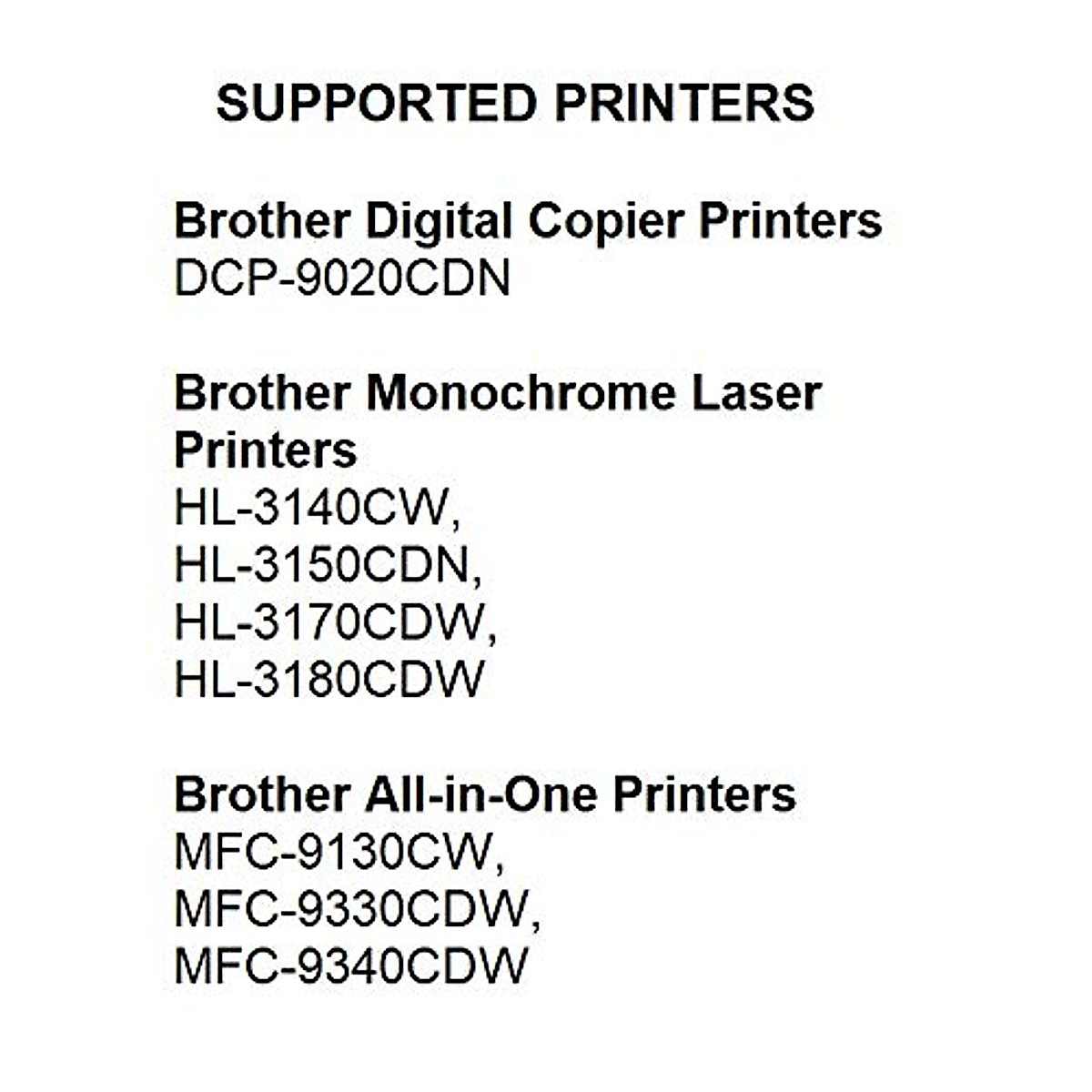 Golden Toner Compatible Brother TN221 TN225 Toner Cartridges Use for Printers HL-3140CW,HL-3170CDW,MFC-9130CW,MFC-9330CDW,MFC-9340CDW (CMY+2K)