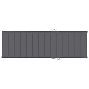 Tidyard Folding Sun Lounger with Armrest and Cushion, Garden Acacia Wood Footrest and Backrest Adjustable Chaise Lounge Chair, Gray Wooden Sunlounger for Pool Balcony Outdoor Furniture