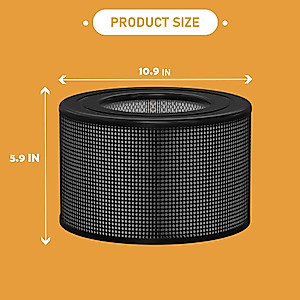 Allisfresh 10500 True HEPA Filter Replacement Kit Compatible with Honeywell 10500 (EV-10) 17000 17000-S 17005 Air Cleaner Purifiers, Part Number 20500 (1 HEPA + 2 Carbon Pre-Filter)