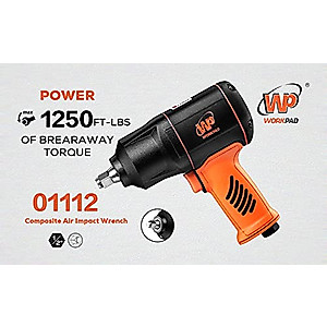 WORKPAD 1/2-Inch Composite Air Impact Wrench with Twin Hammers, Pneumatic Tools