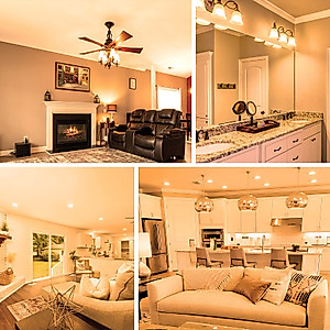 ORALUCE E17 LED Bulb 5 Watts Warm White 3000K, 40W Equivalent A15/G45 Globe Ceiling Fan Light Bulbs, 500 Lumens Non-Dimmable, 6 Pack