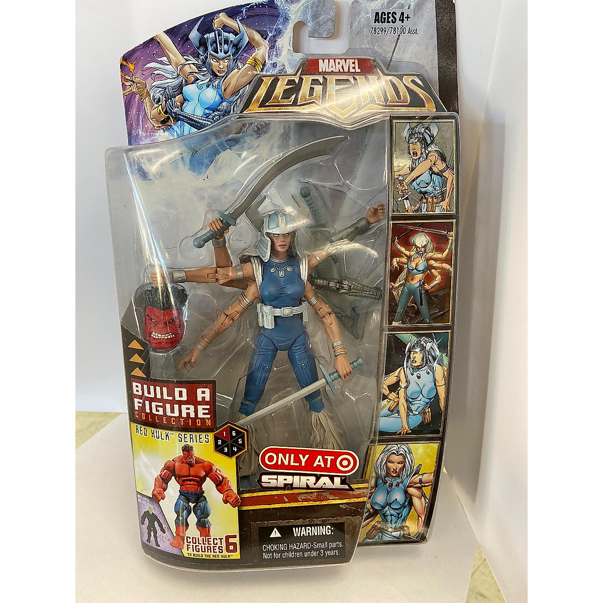 Marvel Legends Build A Figure Collection Red Hulk Series 6 Inch Tall Action Figure - Spiral with 3 Swords, Sheath and Red Hulk Head