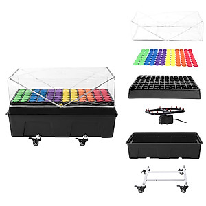 Cloning Collars 2 Inch, 2 Neoprene Inserts for Net Pots and Cloning Machines, Color-Mixed (192 Pack)