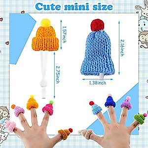 20 Pcs Pet Snake Hat with Adjustable Elastic Chin Strap, Small Reptile Animal Hamster Knitted Hat Pompon Mini Hats for Pets Snake Ball Python Lizard Guinea Pig Chameleon Iguanas Accessories Decoration