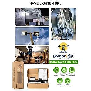DragonLight 120W Commercial Grade Corn LED Light Bulb(400 Watt Metal Halide/HID/HPS Replacement) E26/E39 Large Mogul Base LED Lamp 5000K Daylight 14,400LM for High Bay Area Lighting
