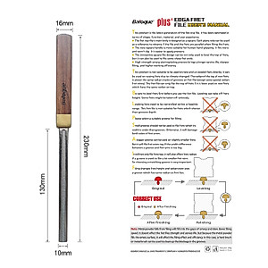 Upgrated Baroque Guitar Fret Crowning&Edge Dressing File 3 Slots Size & 1 full Grit Side Improved 4th Generation Repair Luthier Tools for Guitars,Ukulele,Bass,Banjo,Mandolin etc (4th Generation File)