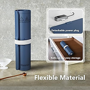 【Upgrade】Electric Warming Tray- Detachable Power Plug For Easier Cleaning- Full Surface Heating- Nano Silicone Material, 3 Temperature Settings- For Buffet, Home Party, Dinner, Compact Food Warmer