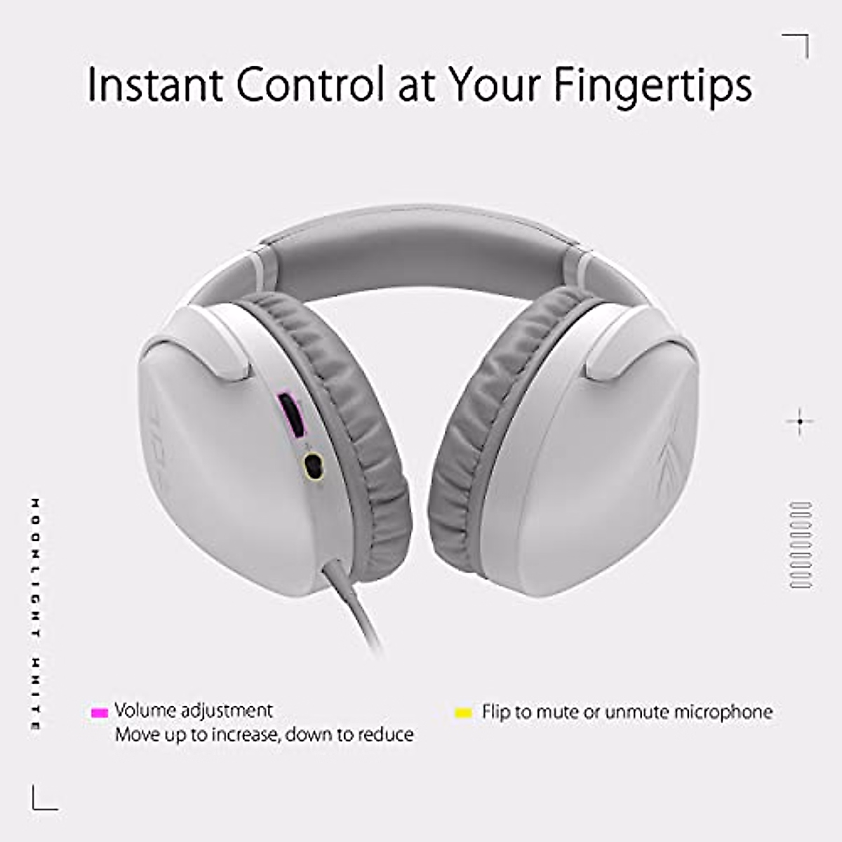 ASUS ROG Strix Go Core Moonlight White Gaming Headset | Hi-Res Audio, 3 ...