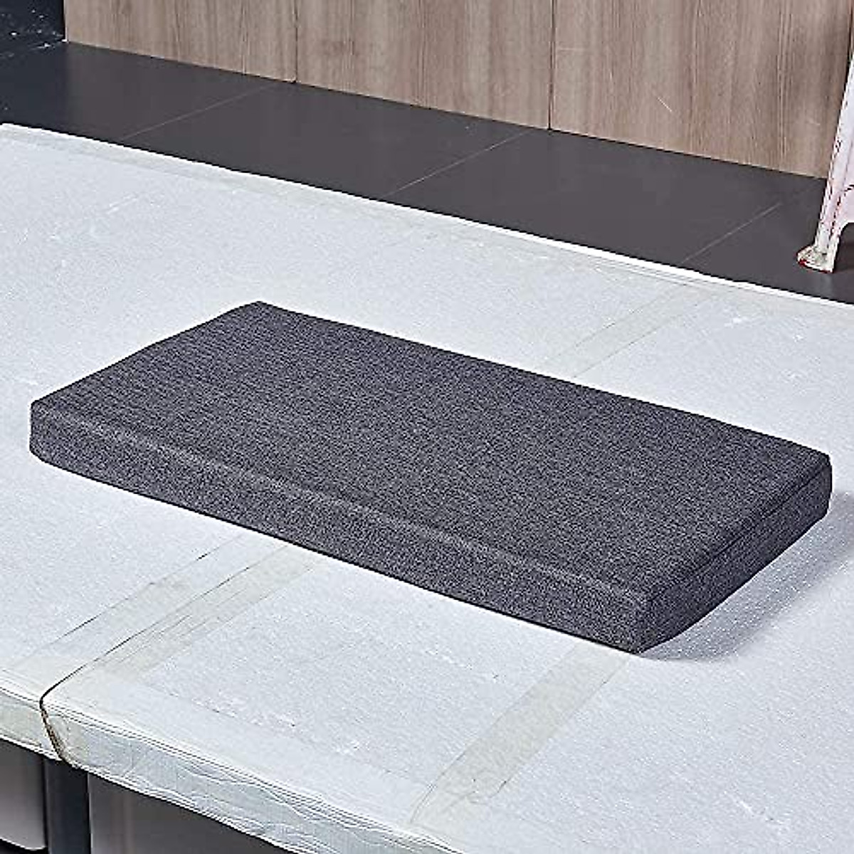 Memory Foam Chair Pads Non Slip Bottom Indoor Settee Cushion Piano Bench Seat Cushions 36 x 18 inch, Grey