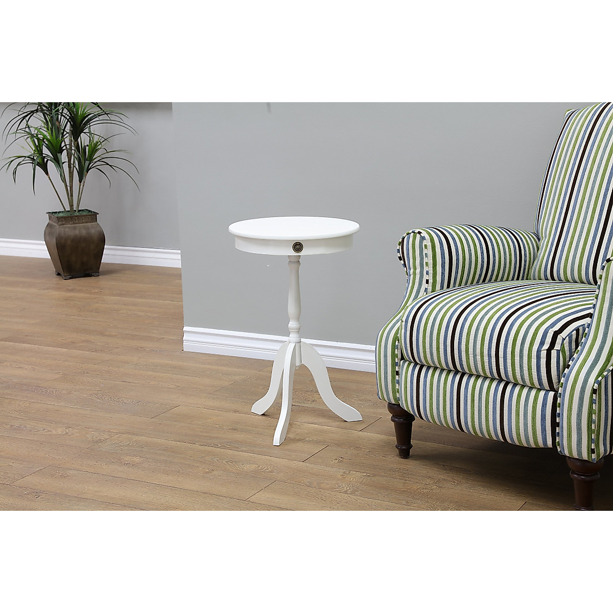 Frenchi Furniture Table, 15.76 in x 15.76 in x 24.82 in, White