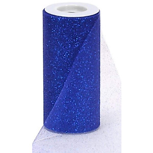 Berwick Offray Royal Blue Sparkle Tulle by the Bolt, 6'' W, 25 Yards
