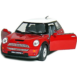 KiNSMART Mini Cooper S 5inch 1:28Scale Die Cast Metal Model Toy Cars Red