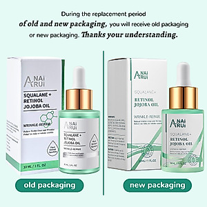 Squalane Retinol Jojoba Oil Moisturizer for Face Hydrate, Nourish, Moisturize Fine Lines and Wrinkles, Wrinkle-Repair Facial Oil for Smoother, Supple Skin 1 fl. Oz