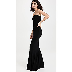 Norma Kamali Women's Strapless Fishtail Gown, Black, L