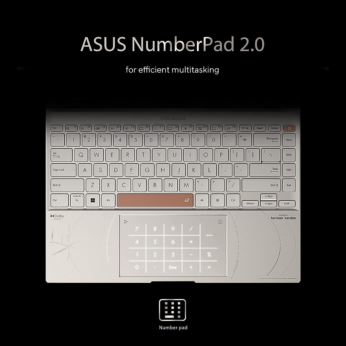 Original New for ASUS ZenBook 14X OLED UX5401ZAS-KN050W Space Edition Laptop 14” Keyboard Backlit Silver