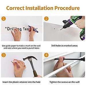 Dontinhu Laundry Drying Racks 2 Pack Collapsible, Wall Mounted Retractable Clothes Drying Rack, 45lbs Capacity, 8 Linear Ft,4 Metal Rods, with Wall Template (White2-23.6").