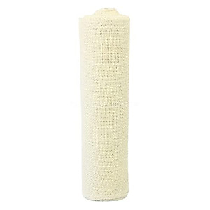 CleverDelights 9" Ivory Burlap Roll - Finished Edges - 5 Yards - Jute Burlap Fabric