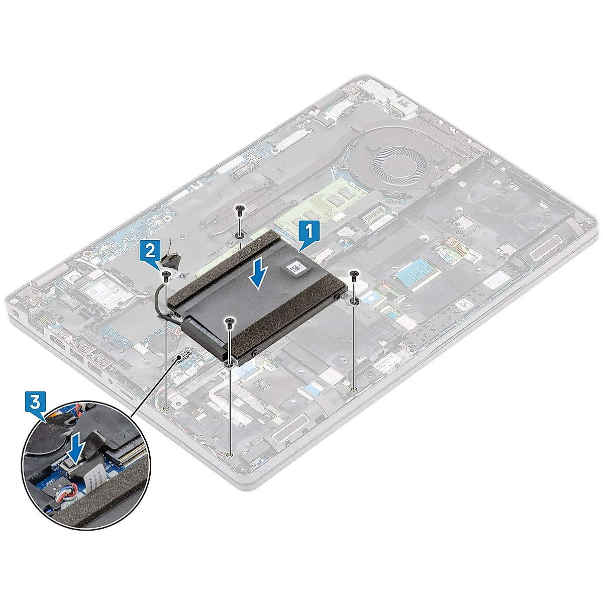 Deal4GO SATA Hard Drive Cable XY5F7 w/ 2.5" HDD Caddy Bracket ND8N9 for Dell Latitude 5500 5501 5502 5505 5510 5511 Precision 3540 3541 3542 3550 3551