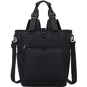 mygreen Laptop Backpack 15.6 Inch Stylish School Computer Backpack Messenger Tote Bag Water Repellent College Casual Daypack with Headphone Hole Travel Business Work Bag for Men Black