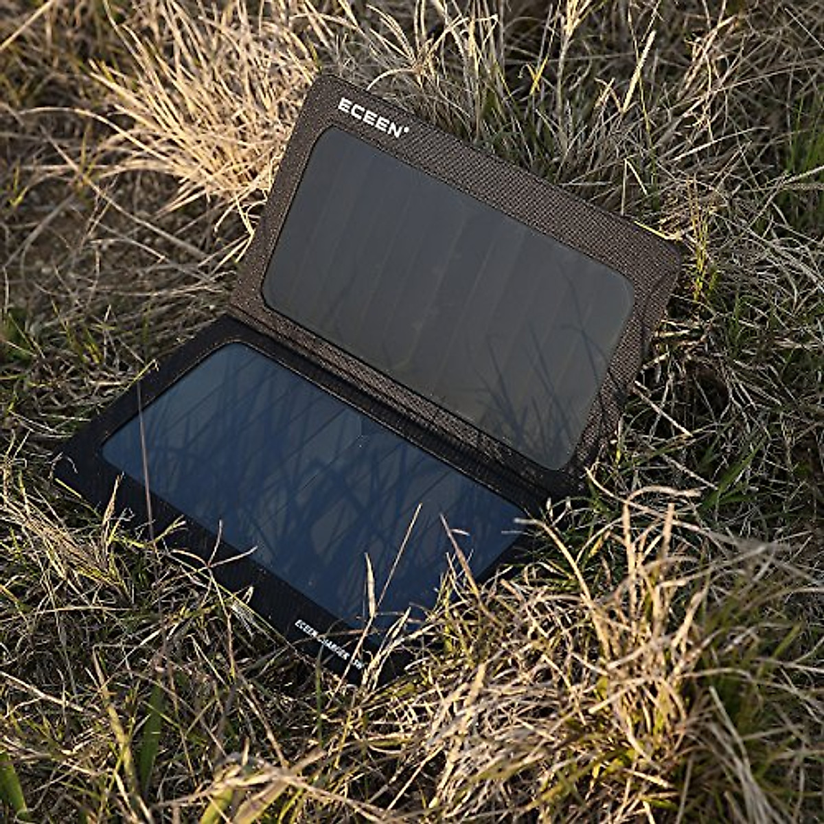 Solar Phone Charger for iPhone, ECEEN 13W Portable Solar Charger with Kickstand for iPhones, Smartphones, Tablets, GPS Units, Speakers, Gopro Cameras, and Other Devices Camping Gadgets Emergency Kit