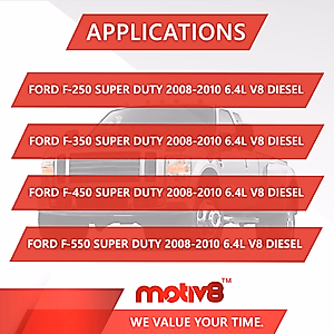 Motiv8 6.4L Powerstroke Turbo Mounting Seal Kit for Ford Super Duty 2008 2009 2010 F250 F350 F450 F550 6.4L V8 |Turbocharger Rebuild Install Kit | Replaces for 8C3Z9T514C SW8C3Z9T514C 1876540C92