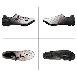 SHIMANO SH-RX801 Men’s Ultralight High Performance Gravel Racing Shoe, Silver, 10-10.5