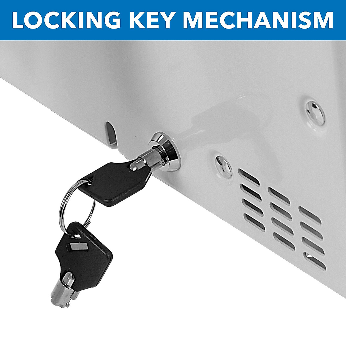 Mount-It! Anti-Theft Kiosk Stand for iPad, iPad Pro, iPad Air, Samsung Tab A | Secure iPad 10.2 Retail Kiosk | Locking Counter-Top Tablet Stand Compatible with 10.2 and 10.5" Tablets, White