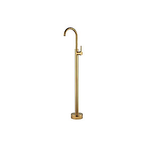 Akitbahome Freestanding Bathtub Faucet Tub Filler Faucet in Plating Gold,Floor Mount Single Handle Bathroom Shower