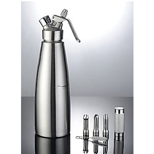 Whipped Cream Dispenser Set of 5,Replacement Parts Kit with 3 Decoration Tips,Compatible with Most Whipped Cream Dispensers