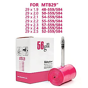 2 Pack Ultralight TPU Bike Inner Tube Mountain Bicycle Tire 29'' Compatible with 29 x 1.9/2.0/2.1/2.2/2.3/2.4/2.5 Valve Length French 45mm for MTB (Include 8 PCS Bike Inner Tire Patch Repair Kit)