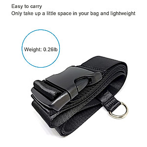 Addabst Car Seat Travel Belt, Adjustable Car Seat Travel Strap, Car Seat Luggage Strap for Transport Kid Car Seat (Black)