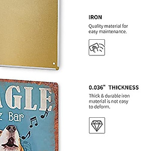 ZZZRSYR Funny Novelty Metal Sign- Beagle Dog Jazz Ba - Retro Wall Decor Gift for Man Cave Home Gate Garden Bars Cafes Office Store Club 8 X 12 INCH