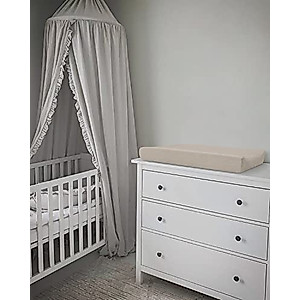 Muslin Changing Pad Cover, Ultra Soft Cotton Diaper Changing Table Covers for Baby Girls Boys, Boho Changing Pad Sheets Neutral, Comfy and Breathable, 2 Pack (Retro Yellow & Beige)