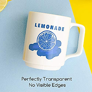 A-SUB Waterslide Decal Paper for Inkjet Printers 20 Sheets Clear Water Slide Transfer Paper 8.5x11 in for DIY Tumbler, Mug, Glass Decals