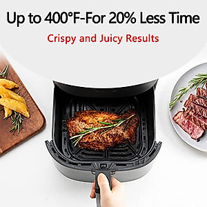 2.6 Quart 1300W Air Frying Oven with Touch Control Panel, Preheat, Quick Control, 100 Optional Menu and Customisable Menu