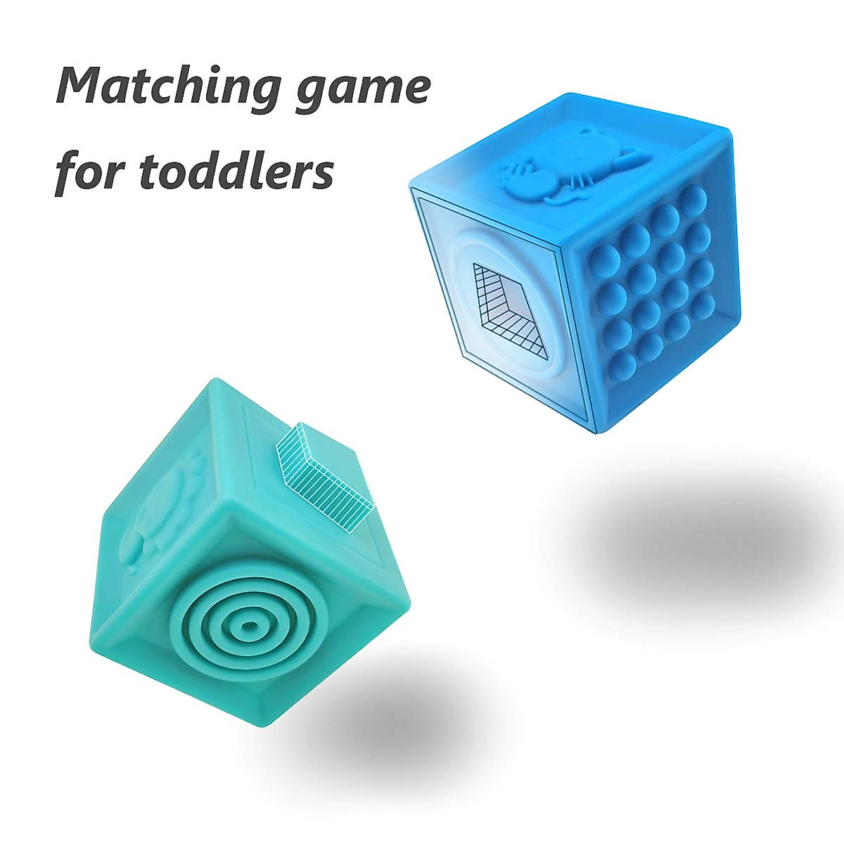 Soft Stacking Blocks for Baby Infant and Toddler, Baby Building Blocks, Teething Chewing Toys, Educational Baby Toys with Numbers, Shapes, Animals, Fruits & Textures for 0 - 3 Years Old, Pack of 12