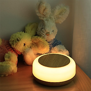 Nursery Night Light, Baby Night Light with Dimmable 3 Color Light LED Bedside Touch Lamp for Kids Breastfeeding Nightstand Light, USB Rechargeable Lamp for Kids Room