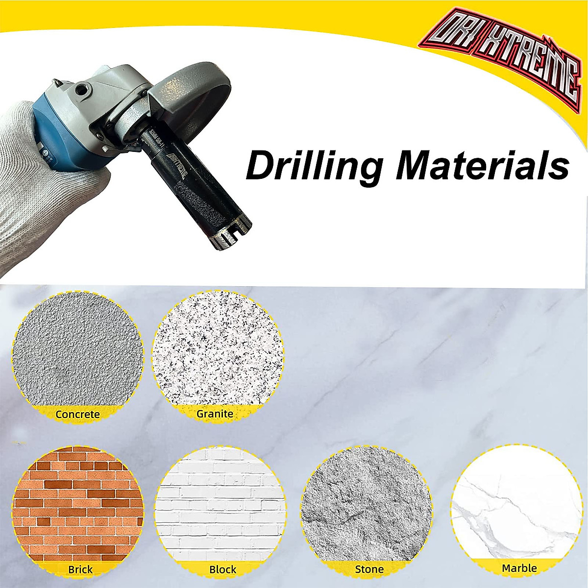 ORIXTREME Diamond Core Drill Bits 1-1/4 Inch Granite Hole Saw for Dry Drilling Concrete Marble Stone with 5/8-11 Thread 32mm