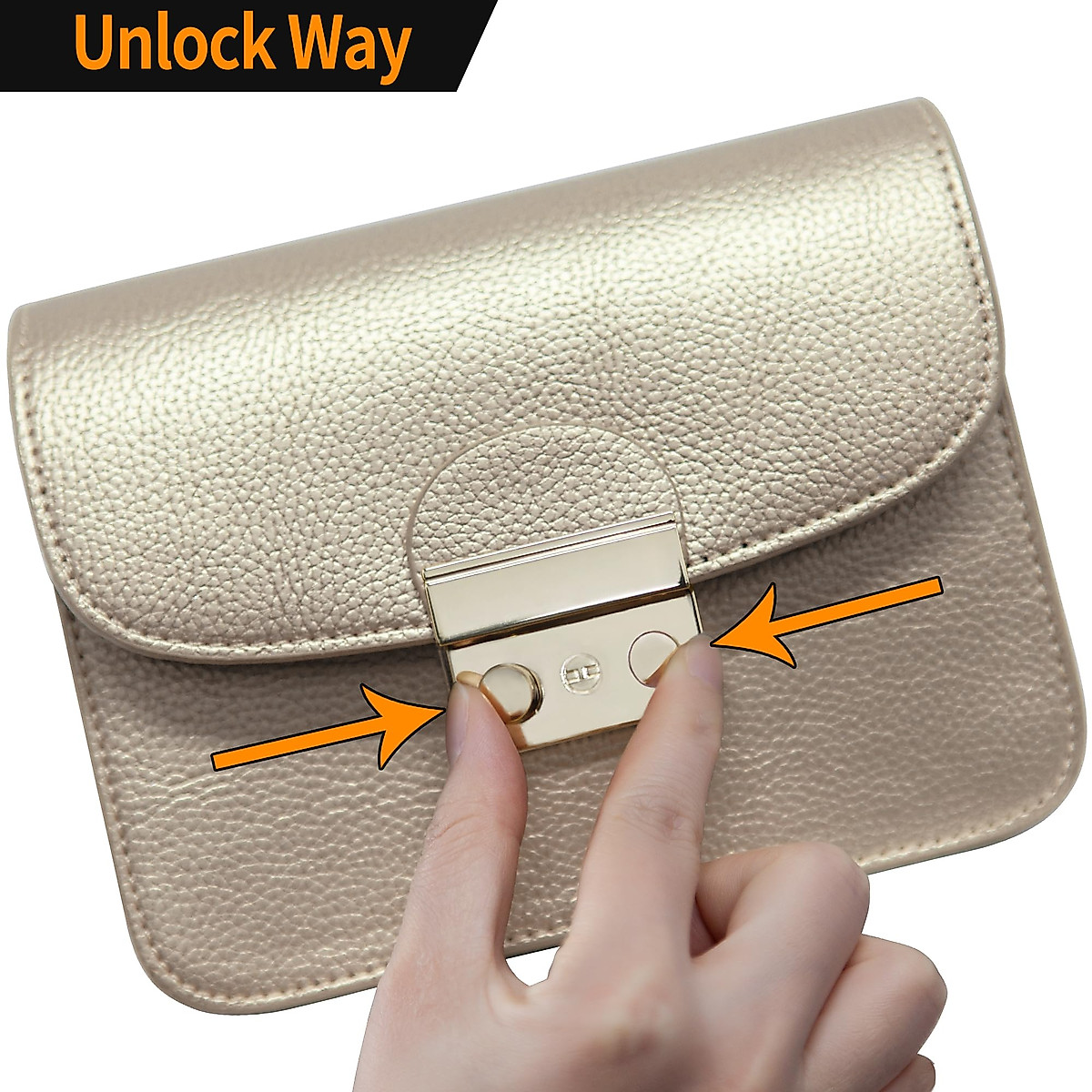 TOYOOSKY Small Purse Crossbody Bags for Women Blue Fashion Handbags for Women Metallic Chain Purse Crossbody Gold Clutch Small Gold Purse in Mini Size