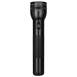 Maglite Heavy-Duty Incandescent 2-Cell D Flashlight in Display Box, Black