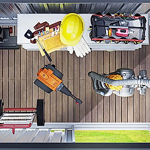 DWVO Outdoor Storage Shed 5x3FT, Heavy Duty Metal Tool Sheds Storage House with Lockable Door & Air Vent for Garden, Patio, Lawn to Store Bikes, Trash Bins, Tools, Lawnmowers, Dark Gray