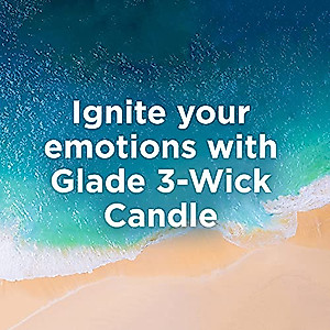 Glade Candle Aqua Waves, Fragrance Candle Infused with Essential Oils, Air Freshener Candle, 3-Wick Candle, 6.8 Oz