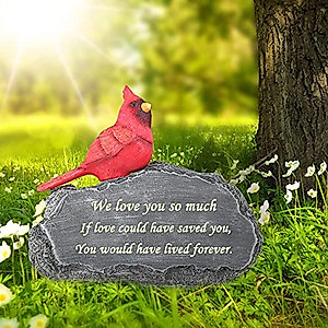 Claratut Personalized Memorial Garden Stone, Sympathy Gift for Pet, Lovers, Animals So On, Indoor/Outdoor Customized Memorial Rack, Decorative Stone, Engraving Any Message